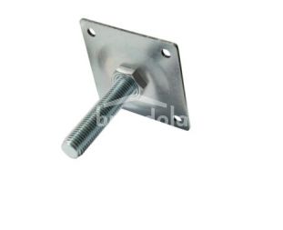 Draadeind M16 op voetplaat 70x70mm | 100mm lang | Brandola Houthandel