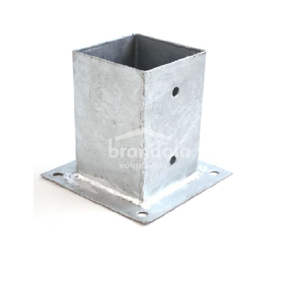 Voetplaat met koker | 151x151mm | Brandola Houthandel