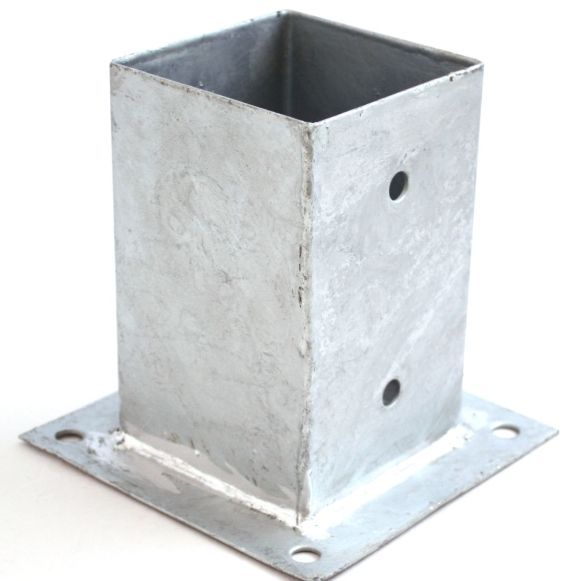 Voetplaat met koker | 151x151mm | Brandola Houthandel